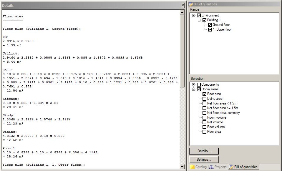 Floor area - Visual Building